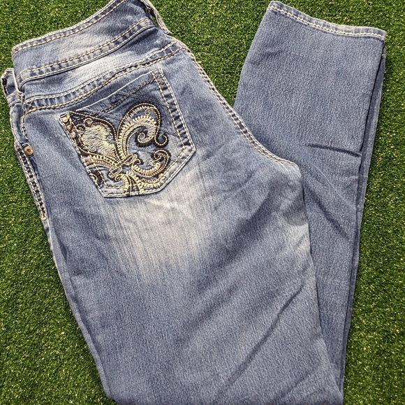 Vanity | Jeans | Vanity Premium Jeans 32x32 Fleur De Lis Bling Pockets ...